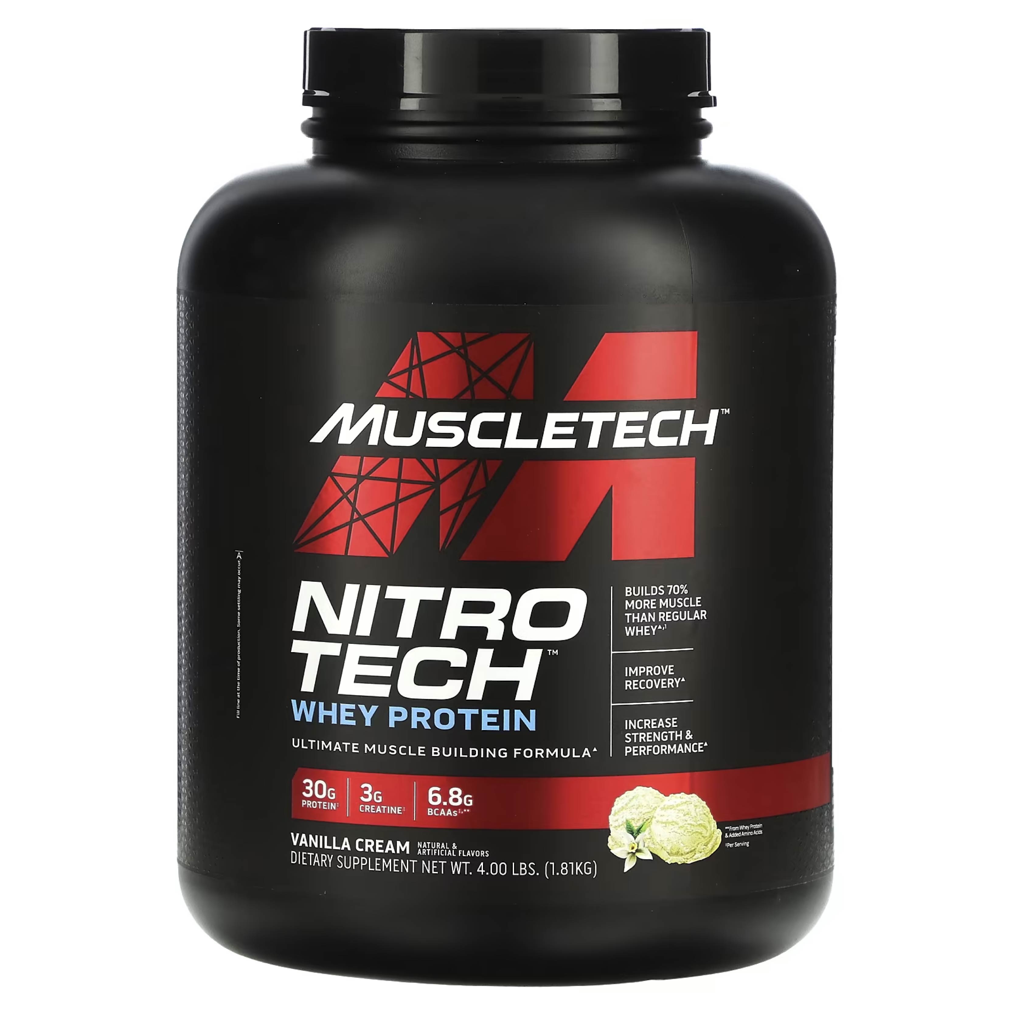 MuscleTech Nitro Tech Whey Protein 4 Lbs MuscleTech Nitro Tech Whey Protein 4 Lbs